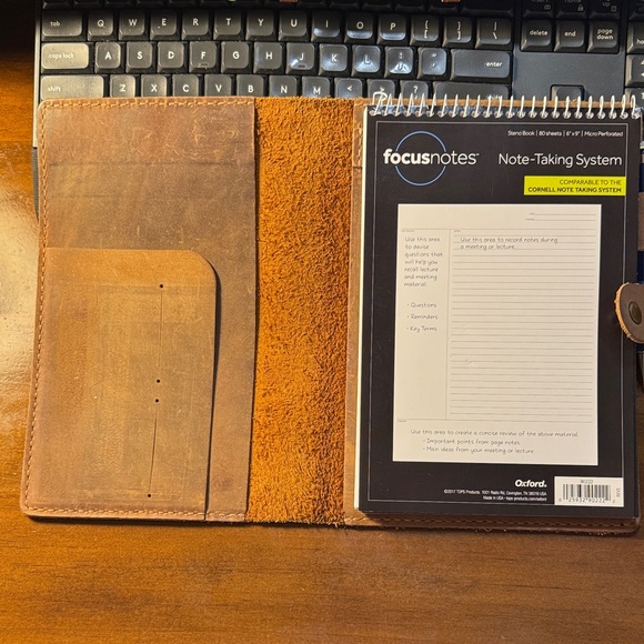 Oxford | Office | Handmade Leather Portfolio For 6x9 Steno Pad | Poshmark